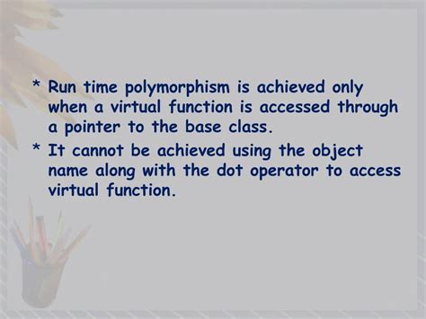 Ppt Virtual Functions And Dynamic Polymorphism Powerpoint