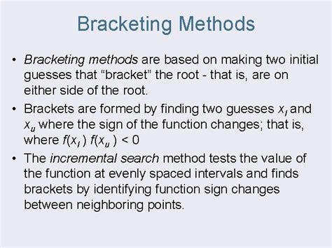 Part Chapter Roots Bracketing Methods Power