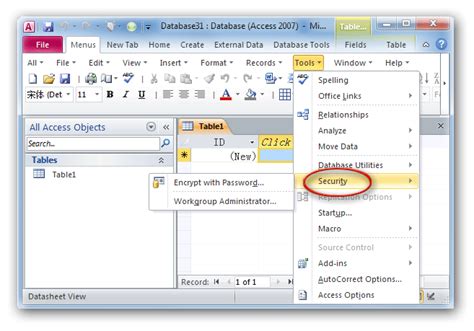 Where Is Security Feature In Access 2007 2010 2013 2016 2019 And 365