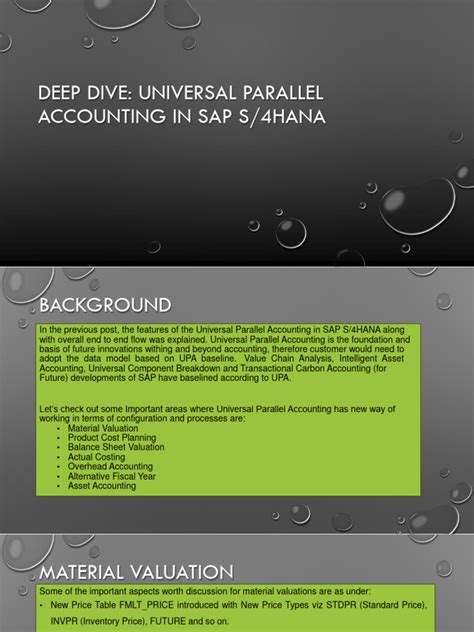 Deep Dive Universal Parallel Accounting In Sap S 4hana Pdf