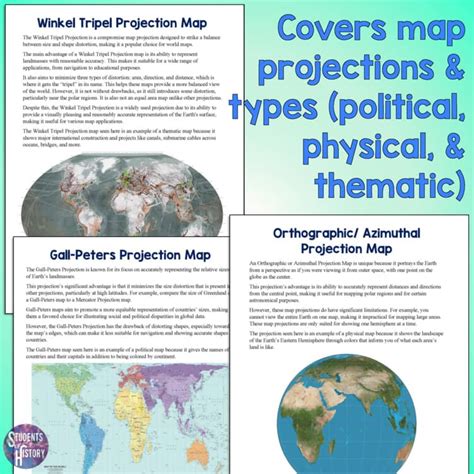 Map Projections Analysis Activity Lesson Skills On Mapping Types And Distortions