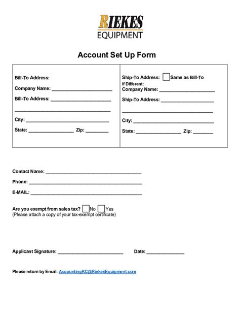 Fillable Online New Customer Set Up Form Fax Email Print PdfFiller