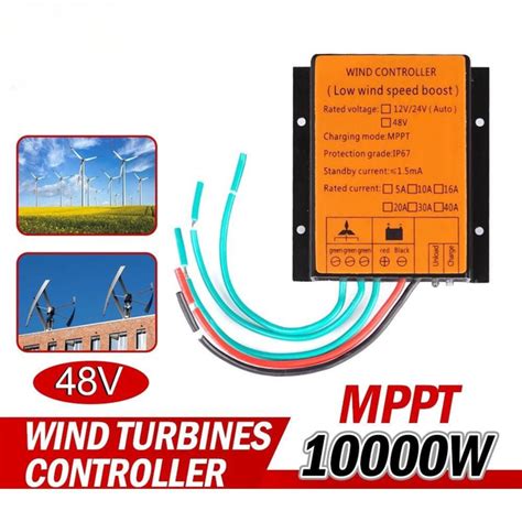 Tibeha® 10000w Wind Turbines Controller Ip67 Mppt Waterproof Charge Controller 48v Battery