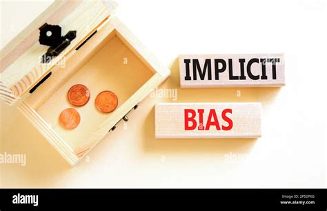 Implicit Bias Symbol Concept Words Implicit Bias On Wooden Block Beautiful White Table White