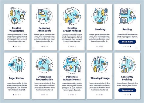 Develop Healthy Lifestyle Onboarding Mobile App Page Screen With Concepts Banner Template