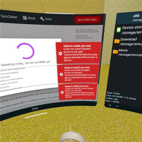 Bmbf Mod Install Location Is Denied R Beatsaber
