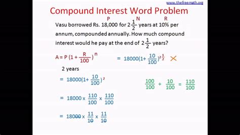 Word Problems Compound Interest