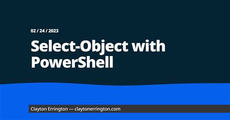 Select Object With Powershell
