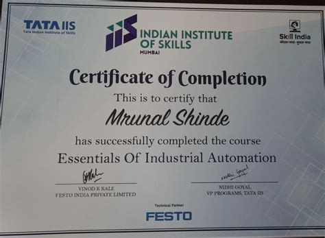 Mrunal Shinde On Linkedin Ive Completed An One Month Internship On Hydraulic Pneumatics Plc And