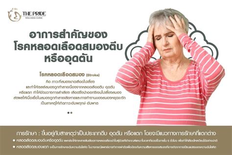 อาการสำคัญของโรคหลอดเลือดสมองตีบหรืออุดตัน เป็นอย่างไรมาดูกันค่ะ โรคหลอดเลือดสมอง Stroke คือ