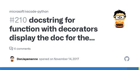Docstring For Function With Decorators Display The Doc For The