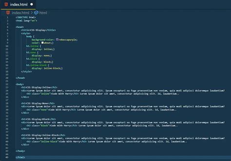 css display css tutorial codewithharry