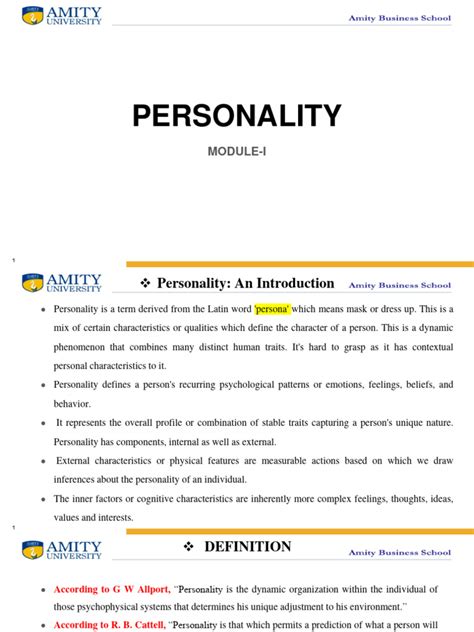Personality Pdf Extraversion And Introversion Psychology