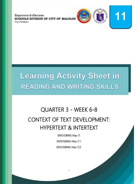 Las Rws Quarter 3 Week 6 8 Pdf Intertextuality World Wide Web