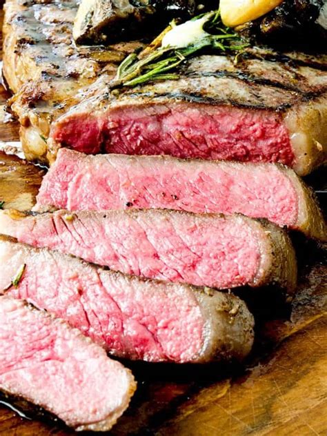 Medium Rare Porterhouse Steak Grilled Porterhouse Steak