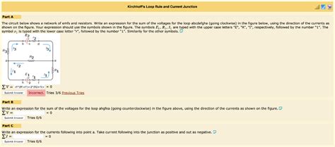 Solved Kirchhoff S Loop Rule And Current Junction Part A The Chegg