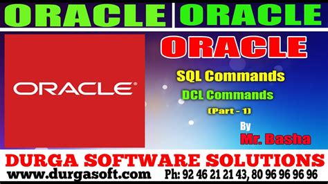 oracle tutorial oracle sql commands dcl commands part 1 by basha youtube