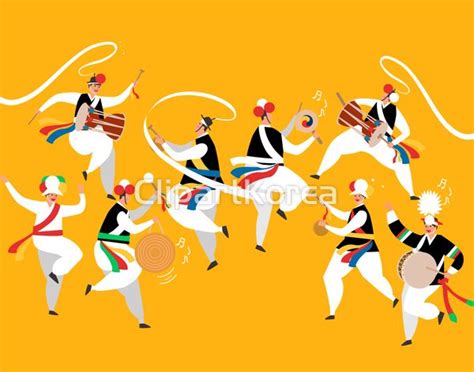 국악꽹과리남자동작문화민속민속놀이북사람사물놀이상모돌리기소고여러명역동일러스트장구전통전통악기전통의상즐거움징축제춤한국전통 타이포그래피