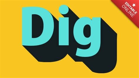 Dig Green 3d With Long Shadow Text Effect Generator
