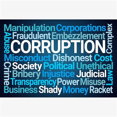 Can You Define Corruption Bribery And Embezzlement