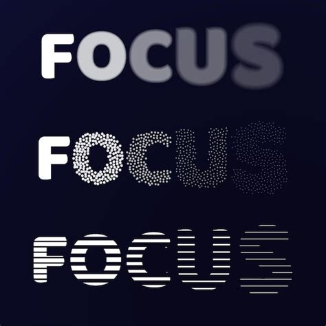 premium vector focus words with blur effects