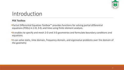 Presentation On Matlab Pde Toolbox Ppt