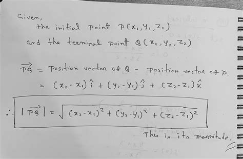 Solved Detrmine The Vector Having Initial Point Px1y1z1 And