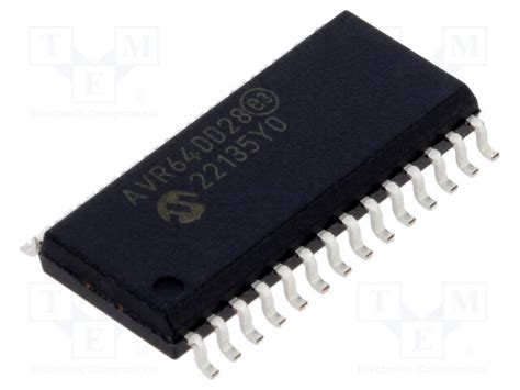 Avr64dd28 Iso Microchip Technology Ic Avr Microcontroller So28 1