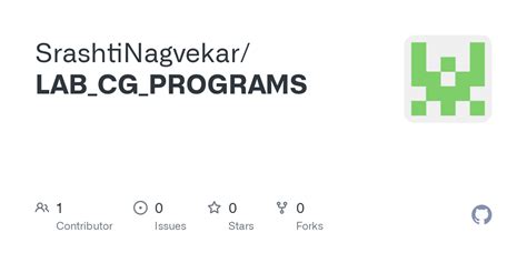 Github Srashtinagvekarlabcgprograms