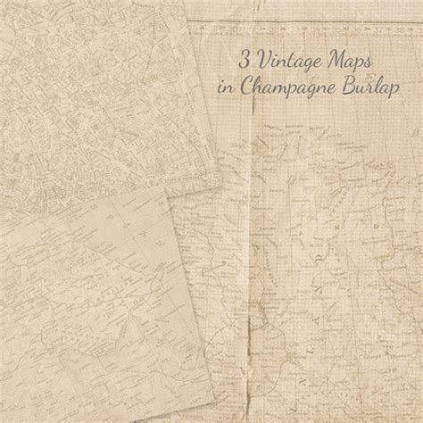 DIGITAL SCRAPBOOK PAPER Map Digital Paper Taupe Burlap Map Etsy