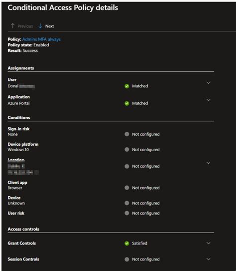 Azure Conditional Access Policy Block The User Account Not Working