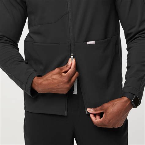 Contourknit Scrub Jacket Black · Figs