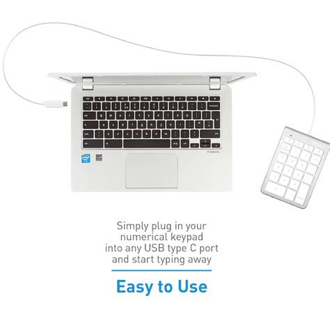 Macally Wired Usb C Numeric Keypad Keyboard For Type C Laptop Apple Mac Imac Macbook Pro Air