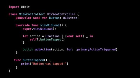 Bad Practice Not Using Uiaction — Swift With Vincent