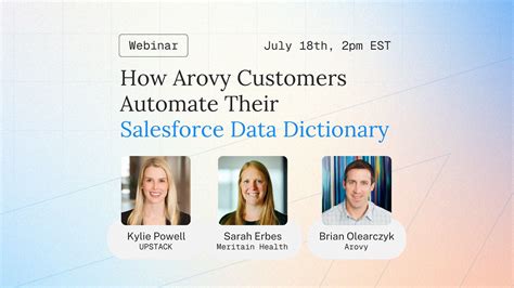 Webinar How Arovy Customers Automate Their Salesforce Data Dictionary Webinars Arovy