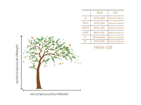 Blowing Tree Wall Decal Tree With Birds Wall Decal Girls Etsy