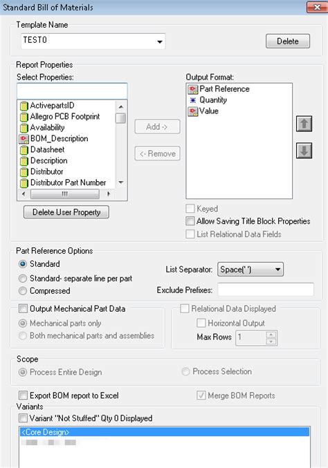 Orcad Capture Cis Bom Doesnt Condense Bom Pcb Design Pcb Design And Ic Packaging Allegro X