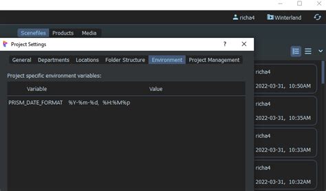 Changing The Date Format In The Prism User Interface Prism Pipeline Documentation