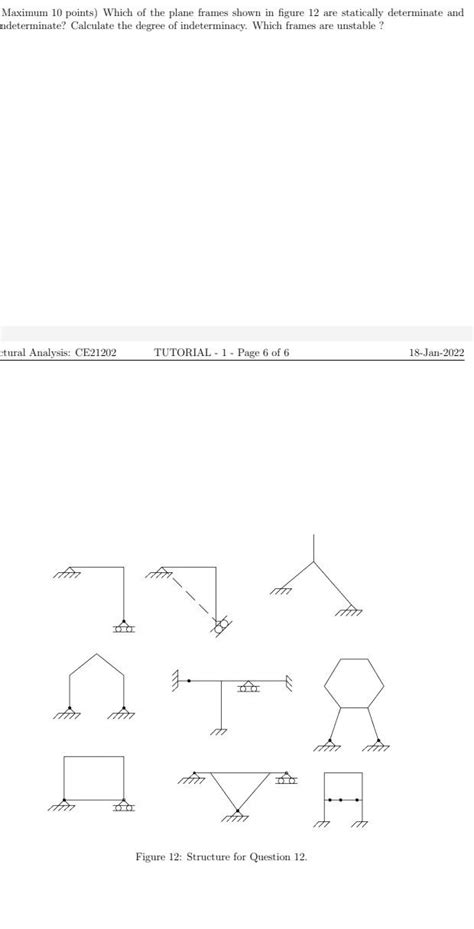 Solved Maximum 10 Points Which Of The Plane Frames Shown In