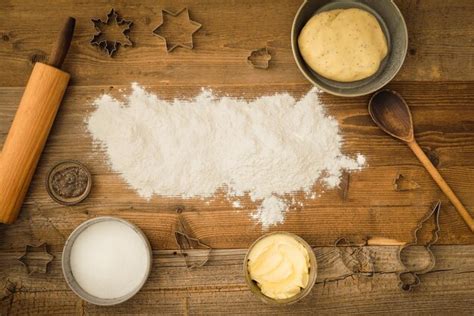 Premium Photo Basic Baking Ingredients
