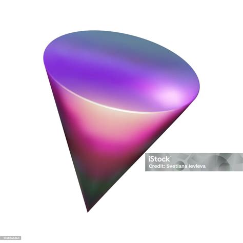 3d 핑크 메탈 네온 그라디언트 콘 렌더링 벡터 추상 삼각 형태 미래 무지개 빛 홀로그램 아이소메트릭 모양 0명에 대한 스톡 벡터 아트 및 기타 이미지 Istock