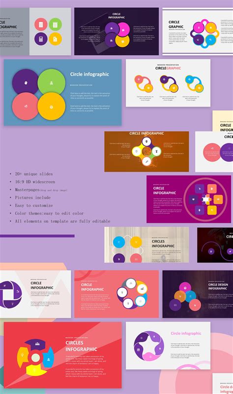 Ppt Of Simple Circle Infographicpptx Wps Free Templates