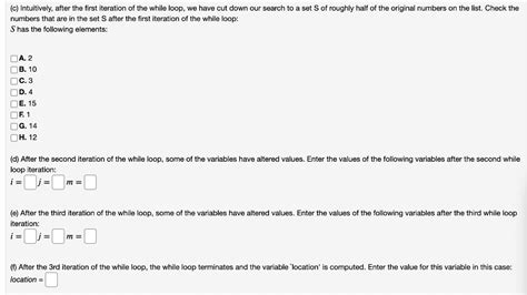 Solved Procedure Binary Search X Integer A1a2an
