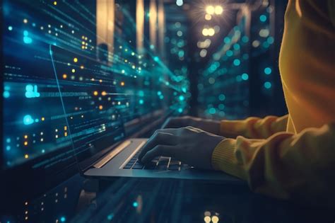 Premium Photo Computer Engineer Working On Laptop Computer With