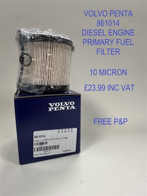Volvo Penta 861014 Primary Fuel Filter Diesel D1 D2 D3 D4 D6 Kad £23 99