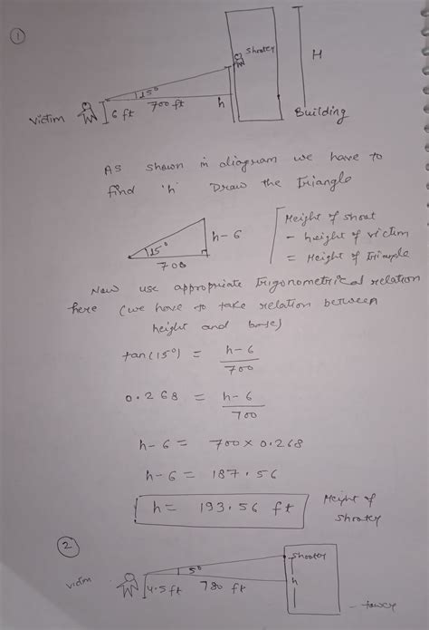 calculating bullet trajectory worksheet