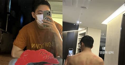 Bts 뷔 군대서 벌크업한 성난 등…운동해서 75㎏ [n샷]