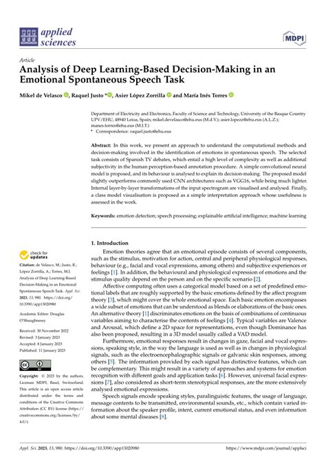 pdf analysis of deep learning based decision making in an emotional