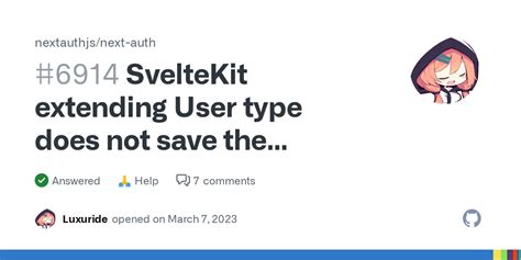 Sveltekit Extending User Type Does Not Save The Extended Values Into