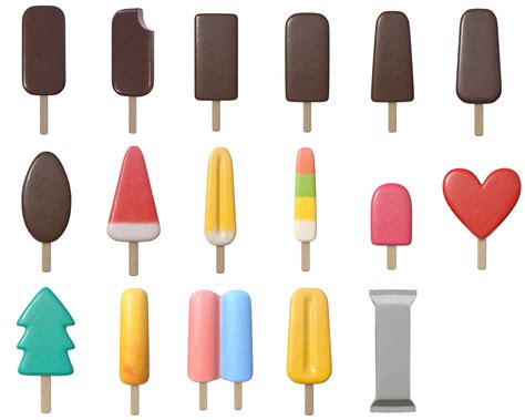 Ice Cream On Stick 3d Model Collection Cgtrader